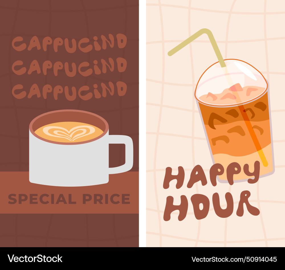 Delicious beverage promotion ads Royalty Free Vector Image
