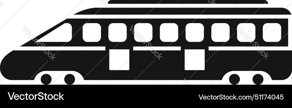 Ecology fast train icon simple public Royalty Free Vector