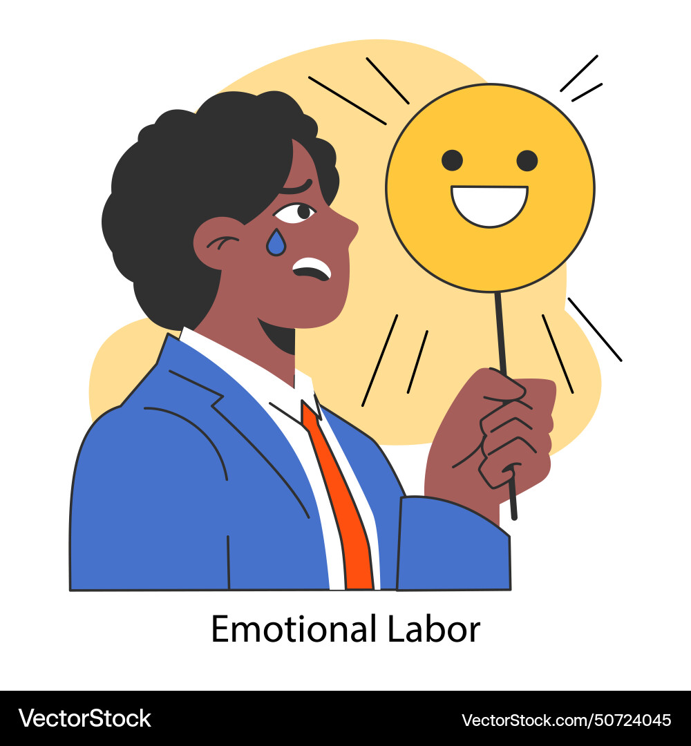Emotional labor emotions expression and mood Vector Image