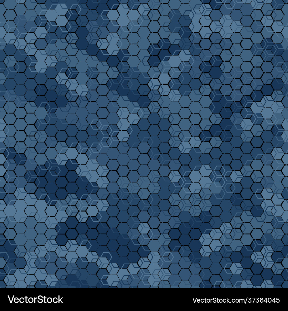 Military Camo Hexagonal Pattern Royalty Free Vector Image