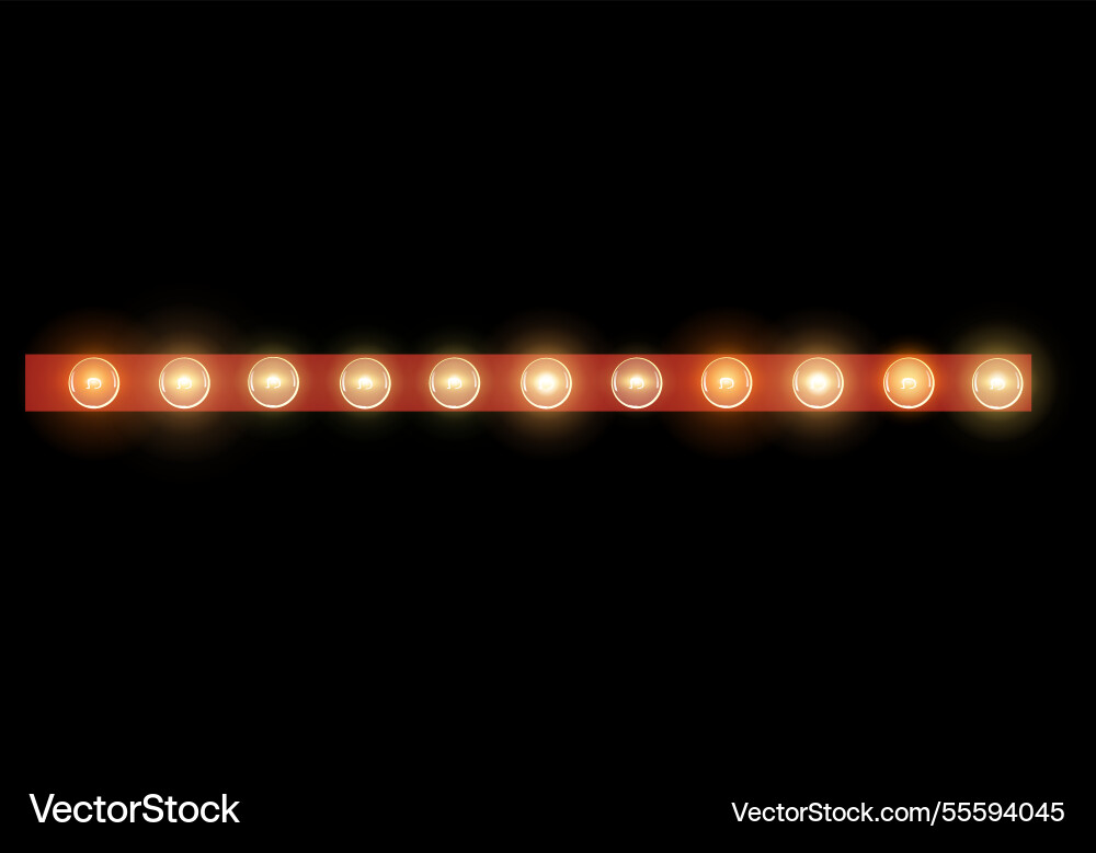 Retro led strip Royalty Free Vector Image - VectorStock