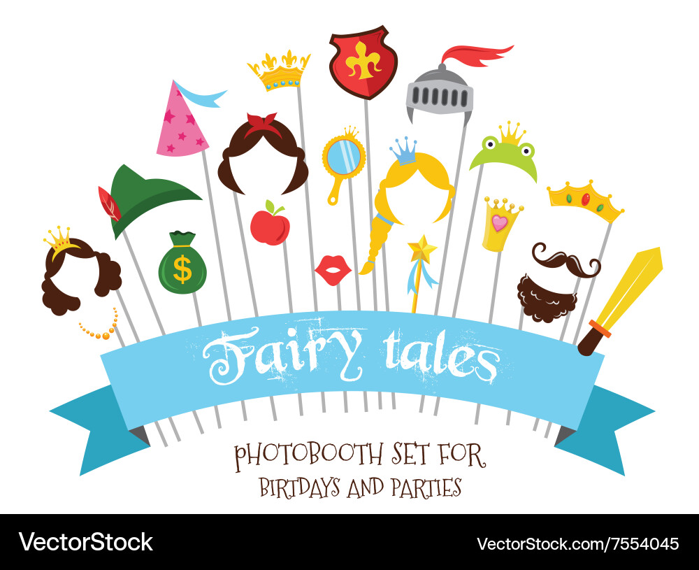 Royal Party Photobooth Props Royalty Free Vector Image