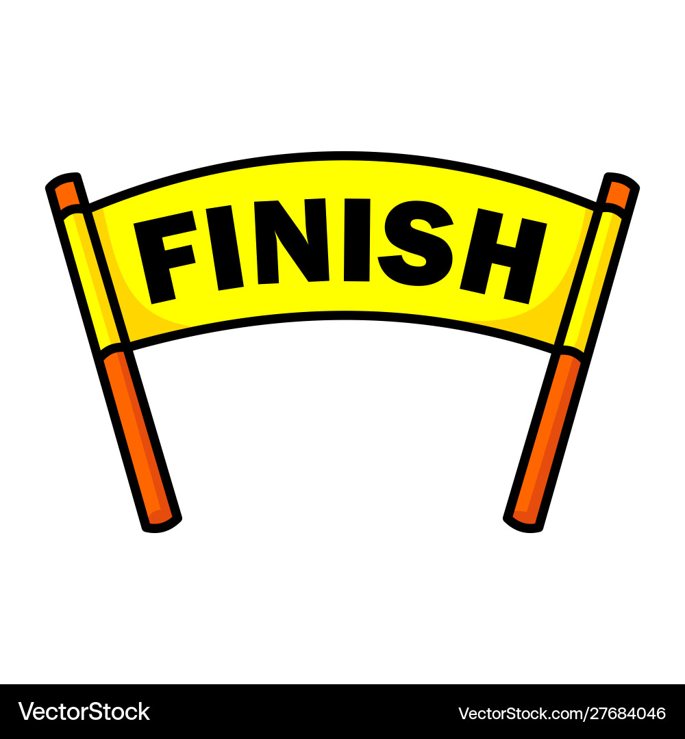 Finish Line Banner Clipart Vector