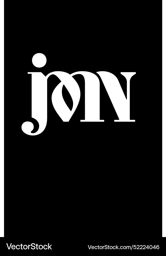 Jmn letter monogram logo Royalty Free Vector Image