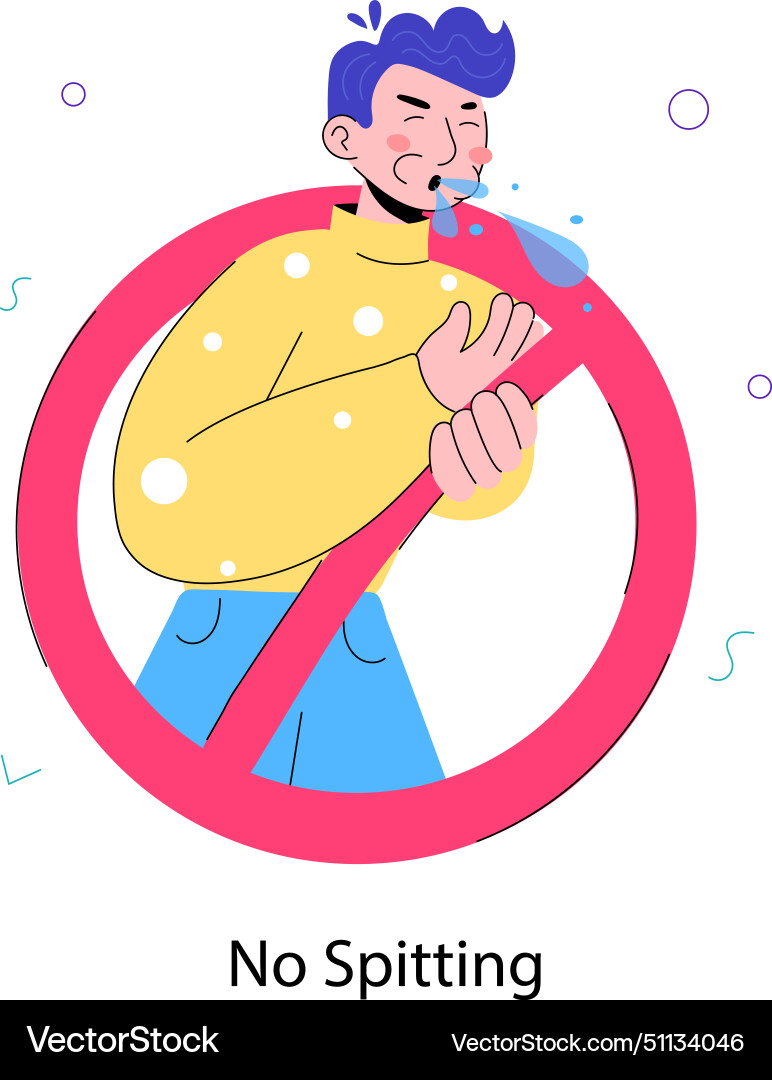 No spitting Royalty Free Vector Image - VectorStock