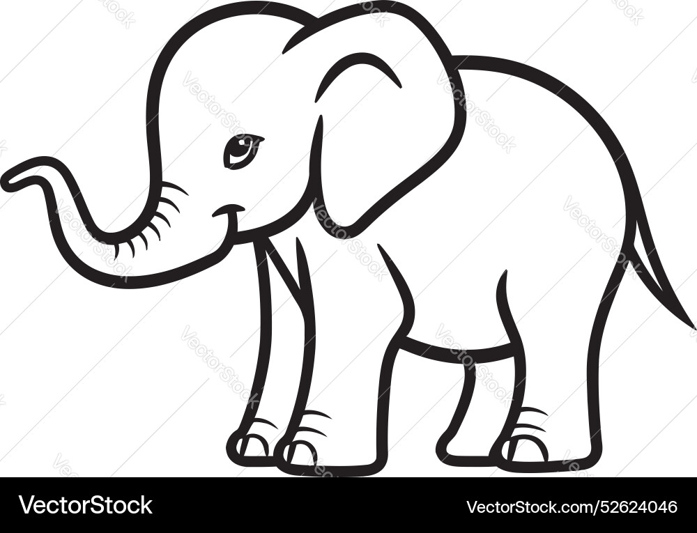 Regal pachyderm graphics capturing Royalty Free Vector Image