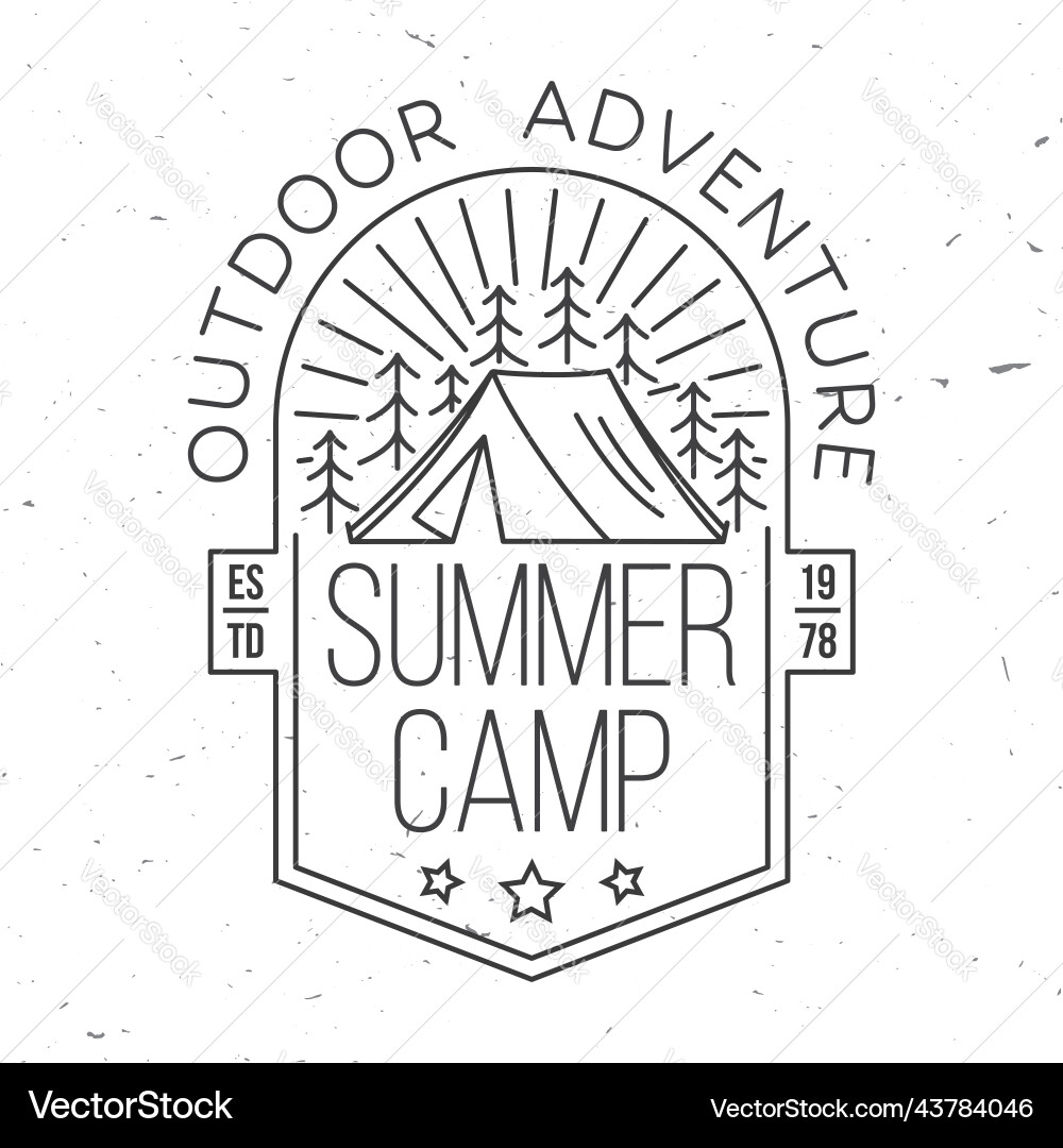 Summer camp concept Royalty Free Vector Image - VectorStock