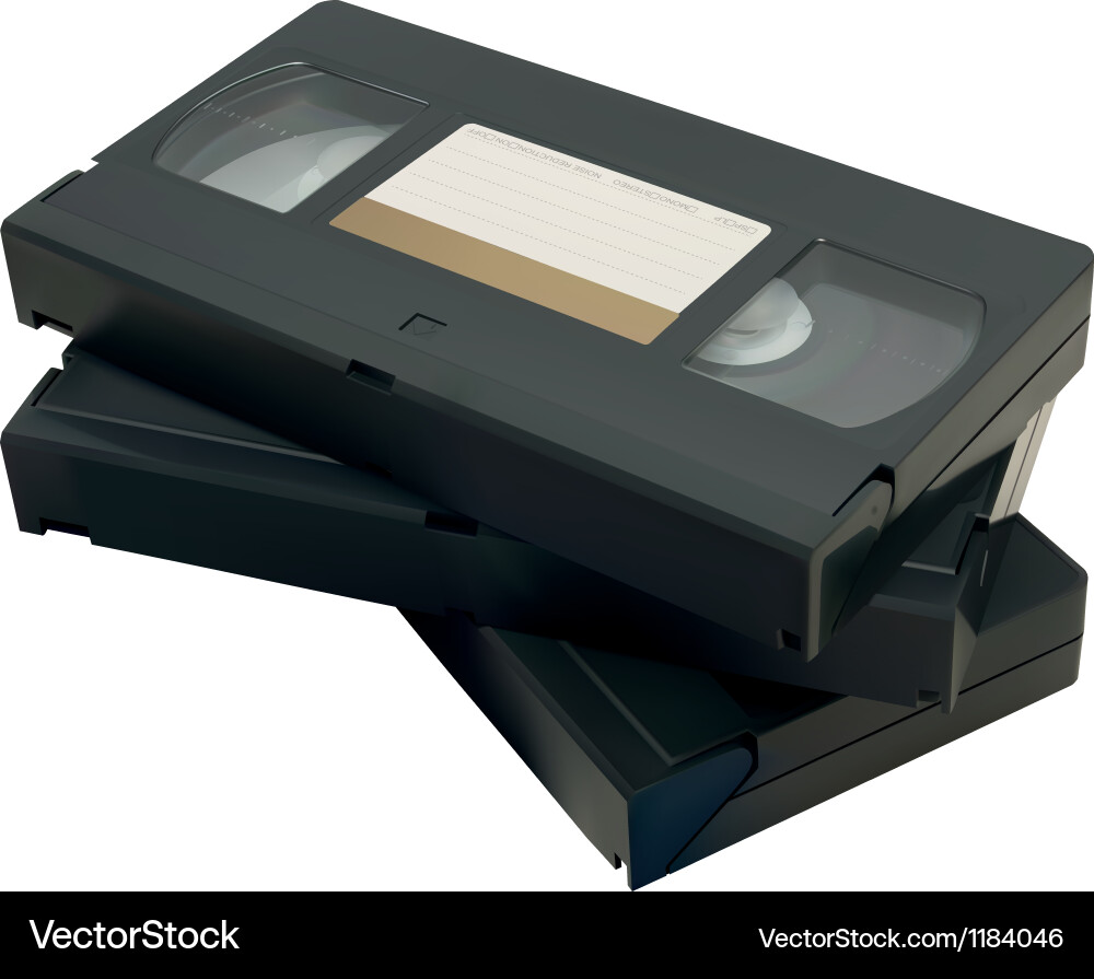 Vhs tape Royalty Free Vector Image - VectorStock