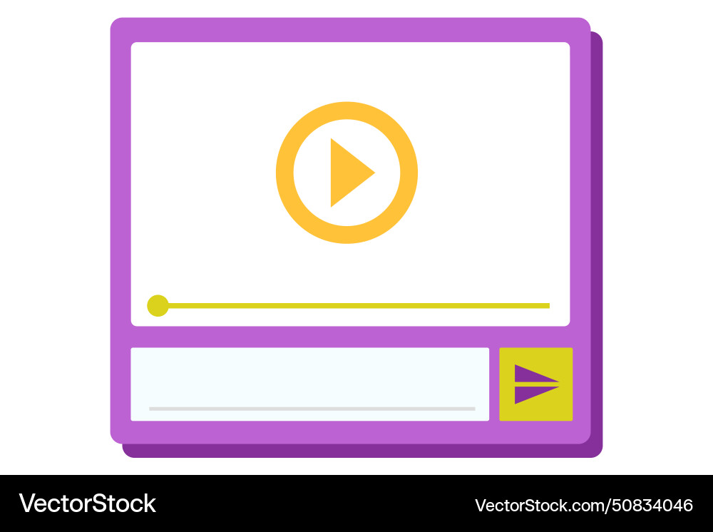 Video frame sticker template design Royalty Free Vector