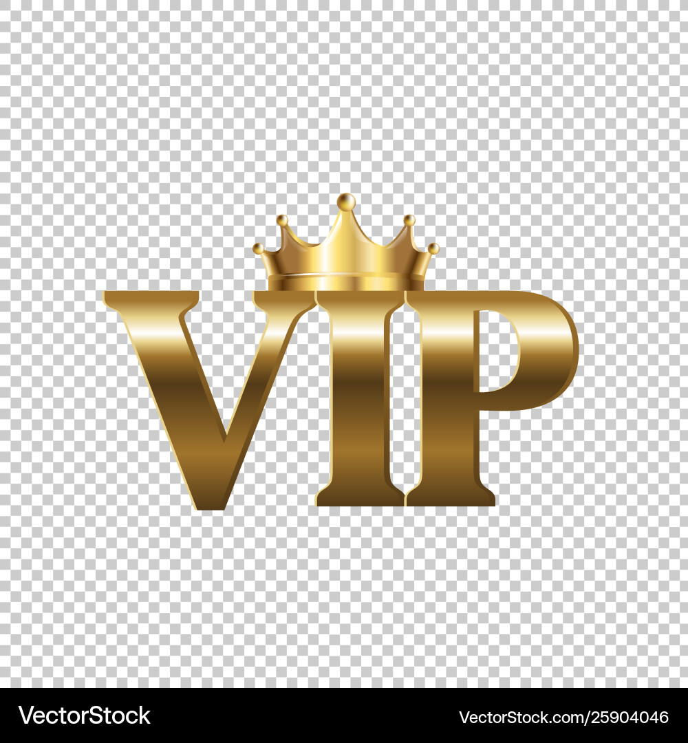 Vip sign isolated transparent background Vector Image