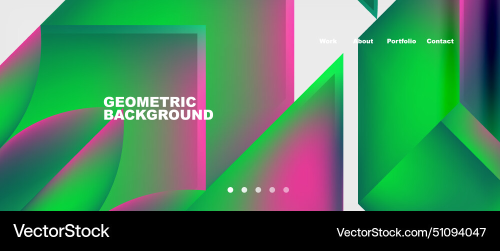Colorfulness with green and violet triangles Vector Image