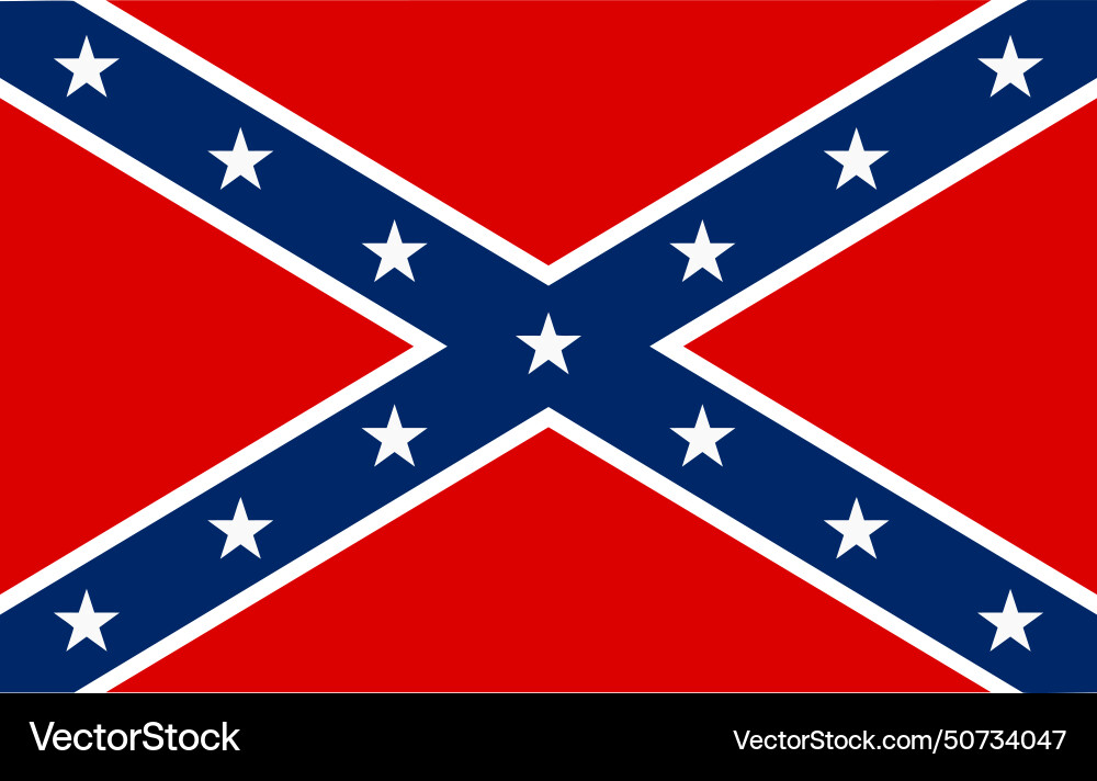 Confederate flag Royalty Free Vector Image - VectorStock