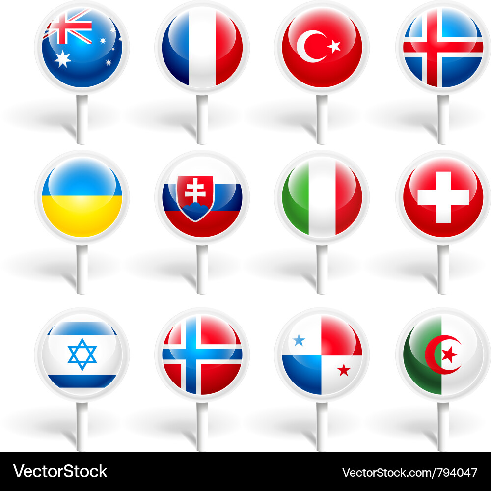 Flags Royalty Free Vector Image - VectorStock