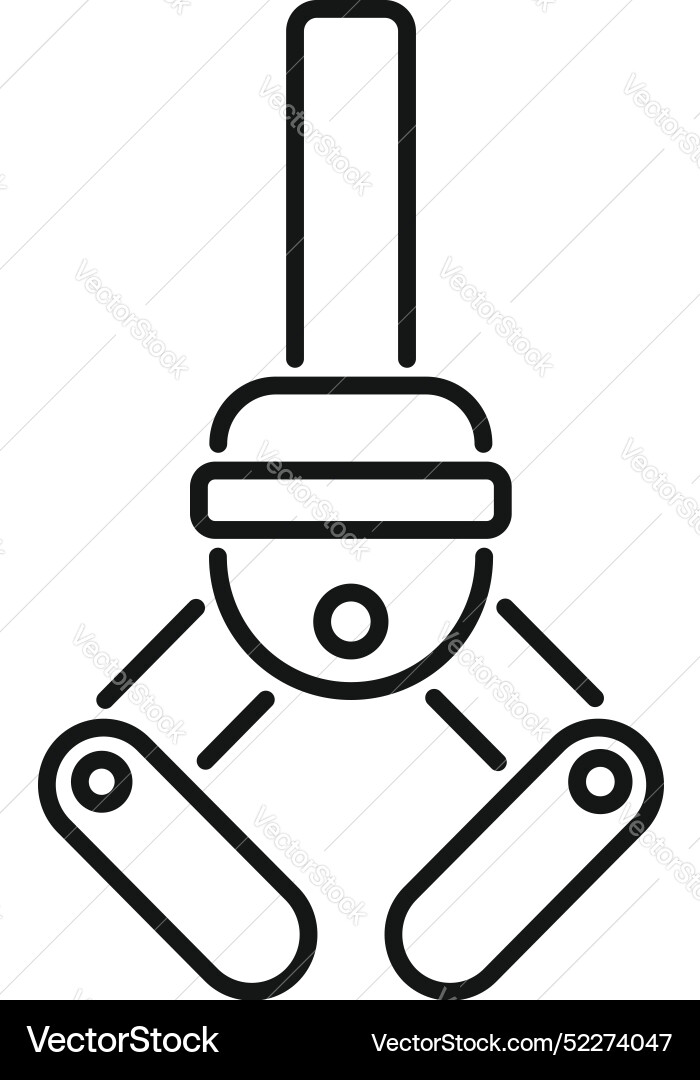 Industrial robot manipulator arm holding object Vector Image