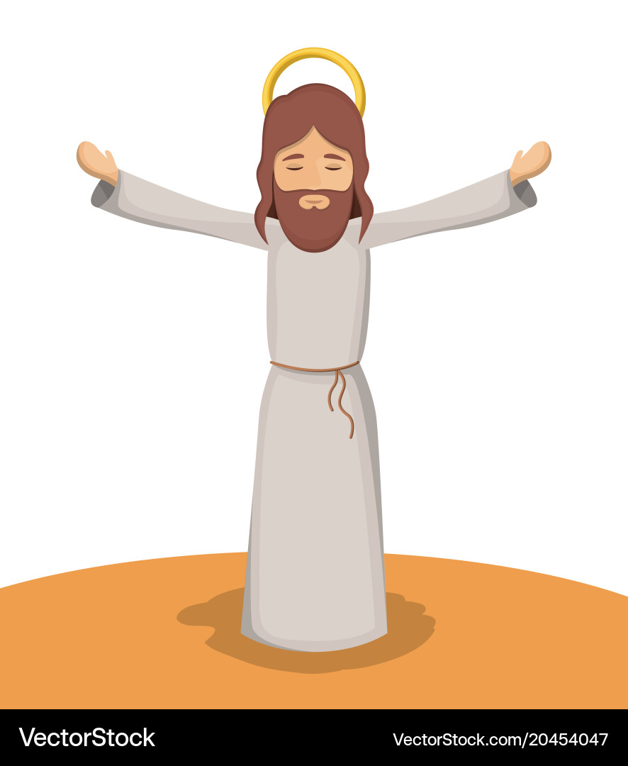 Jesus god cartoon design Royalty Free Vector Image