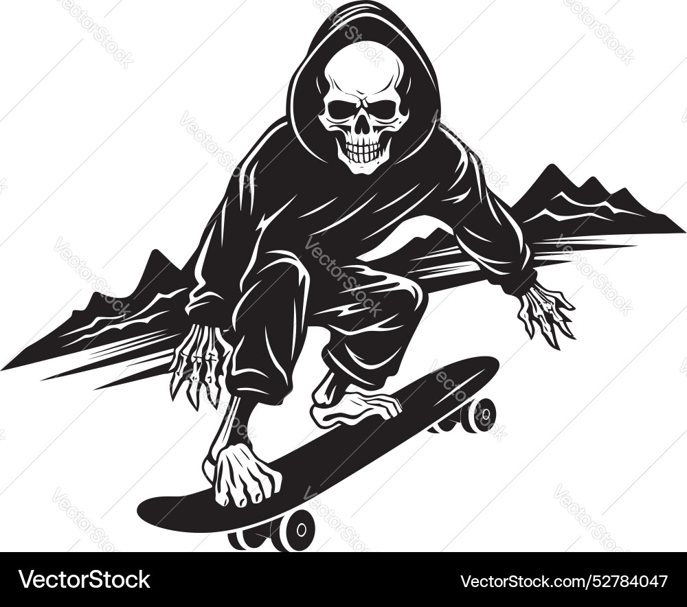 Reaper rampage logo design for skull Royalty Free Vector