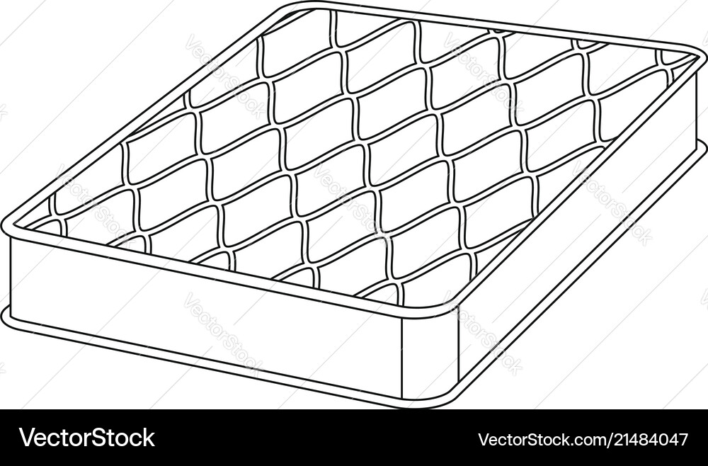 Sleep mattress icon outline style Royalty Free Vector Image