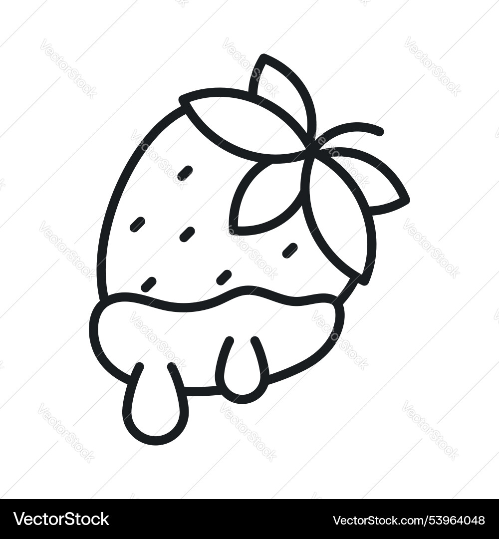 An amazing chocolate dipped strawberry design Vector Image