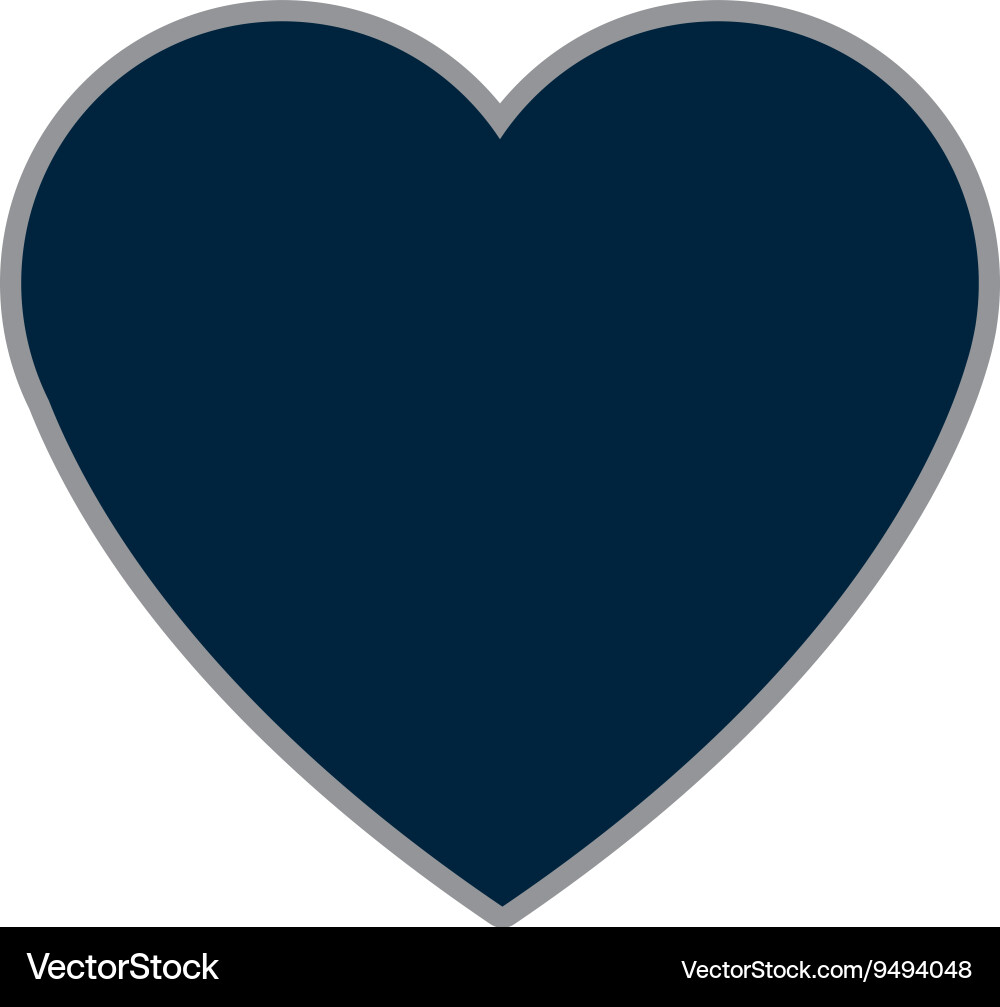 Blue heart icon Royalty Free Vector Image - VectorStock