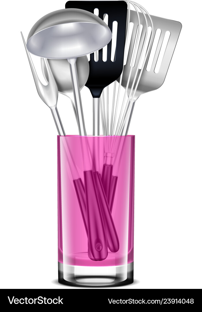 Cooking tools realistic image Royalty Free Vector Image