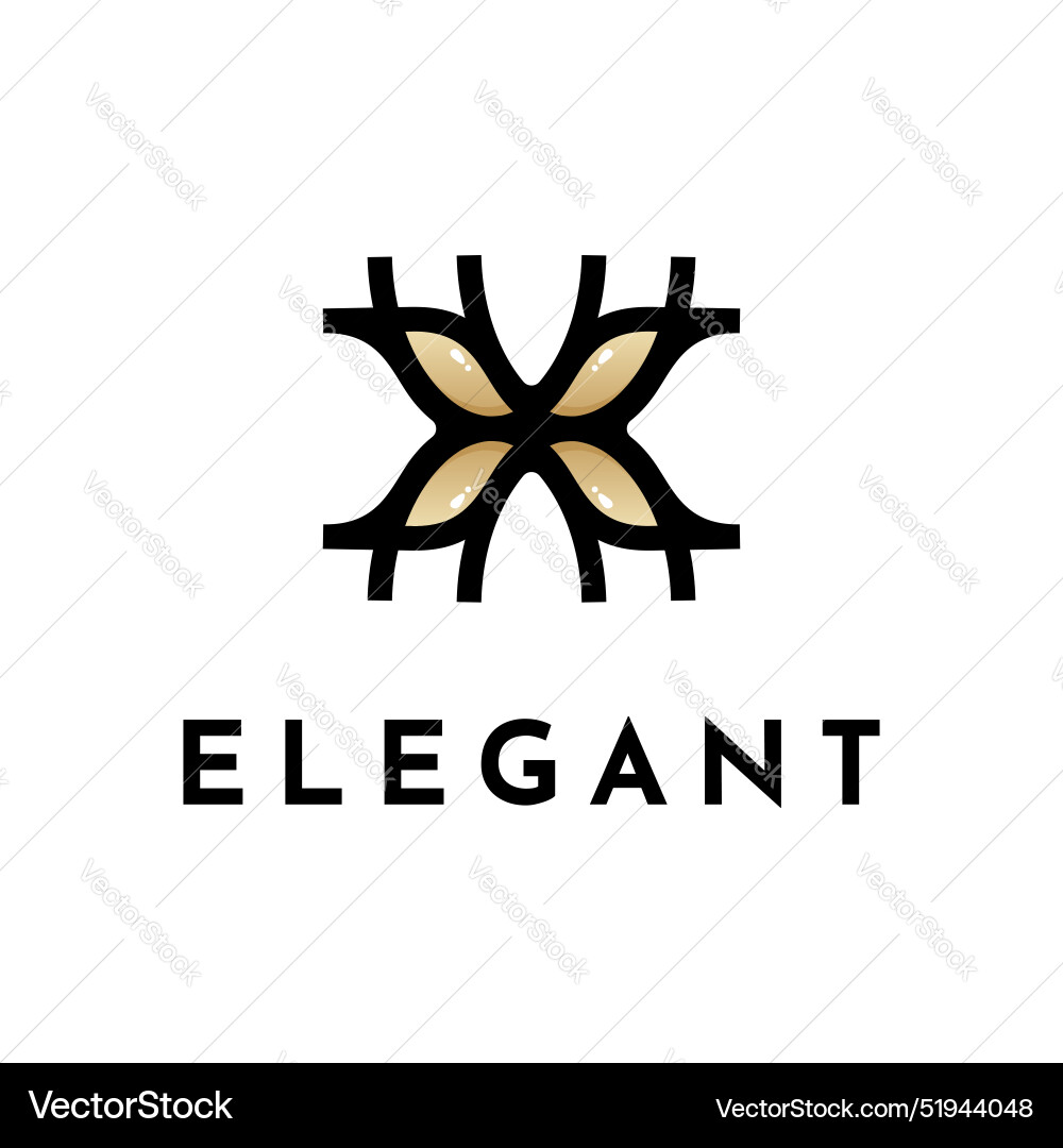 Elegant letter x icon logo design Royalty Free Vector Image