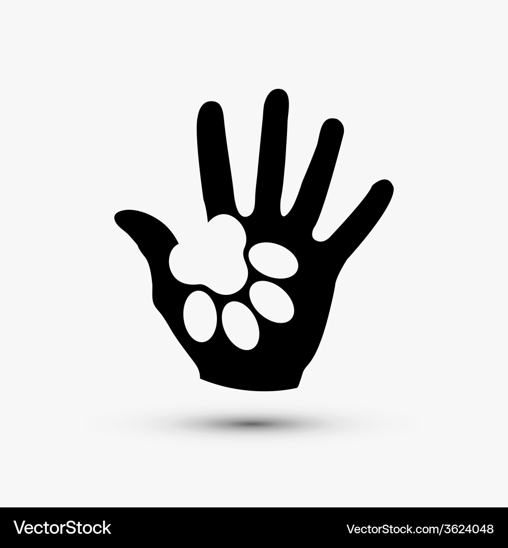 Human Hand Dog Paw Vector Images (over 1,800)