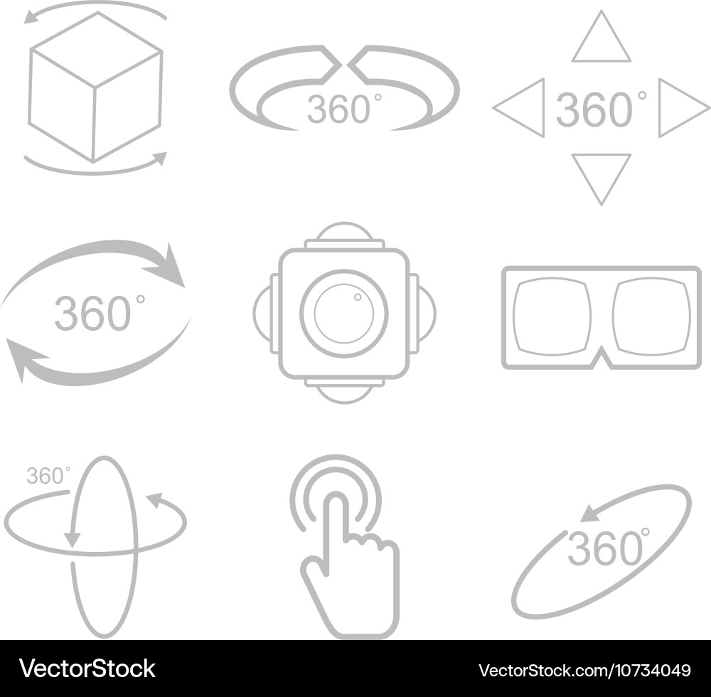 360 Degree Rotation Icon Royalty Free Vector Image