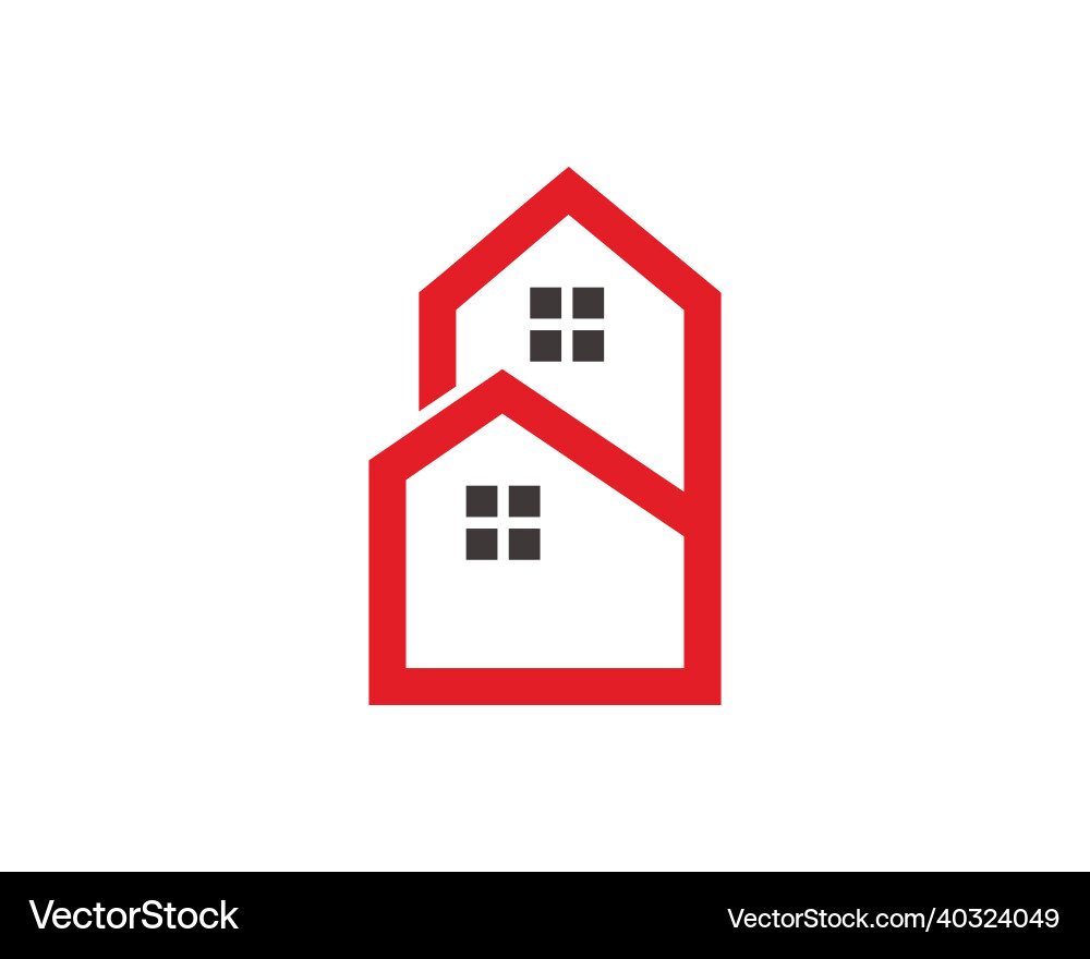 House logo template design emblem Royalty Free Vector Image