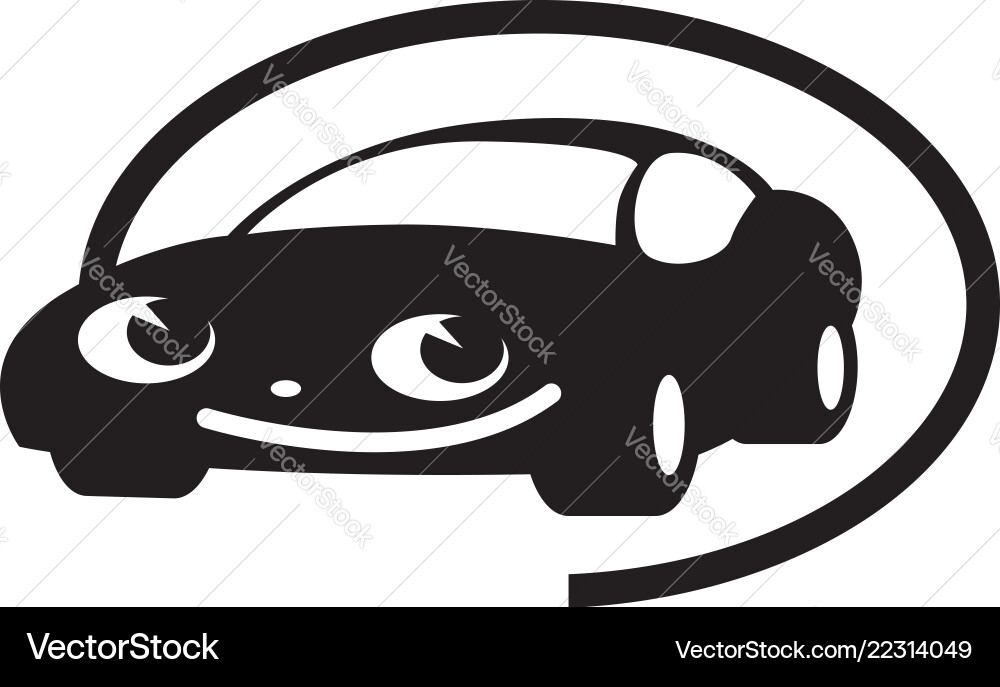 Smiling car Royalty Free Vector Image - VectorStock