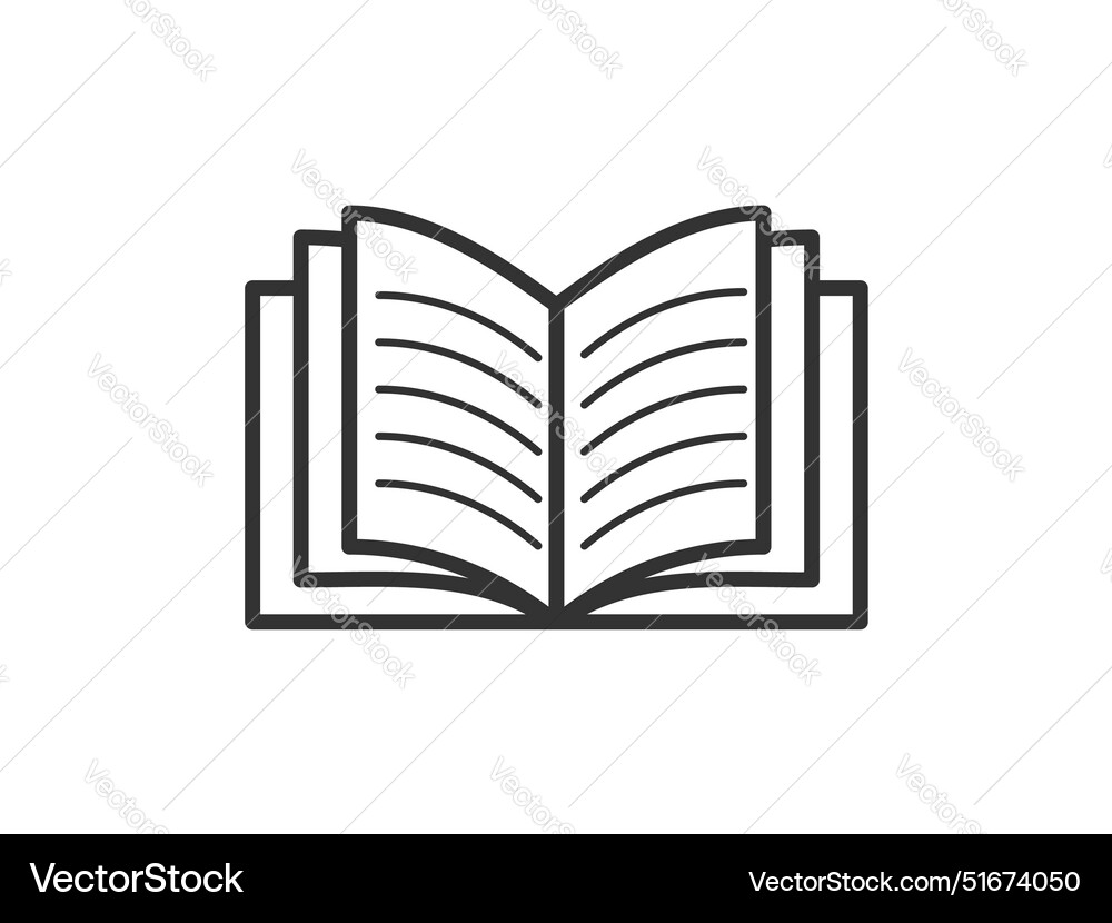 A library theme icon with book Royalty Free Vector Image