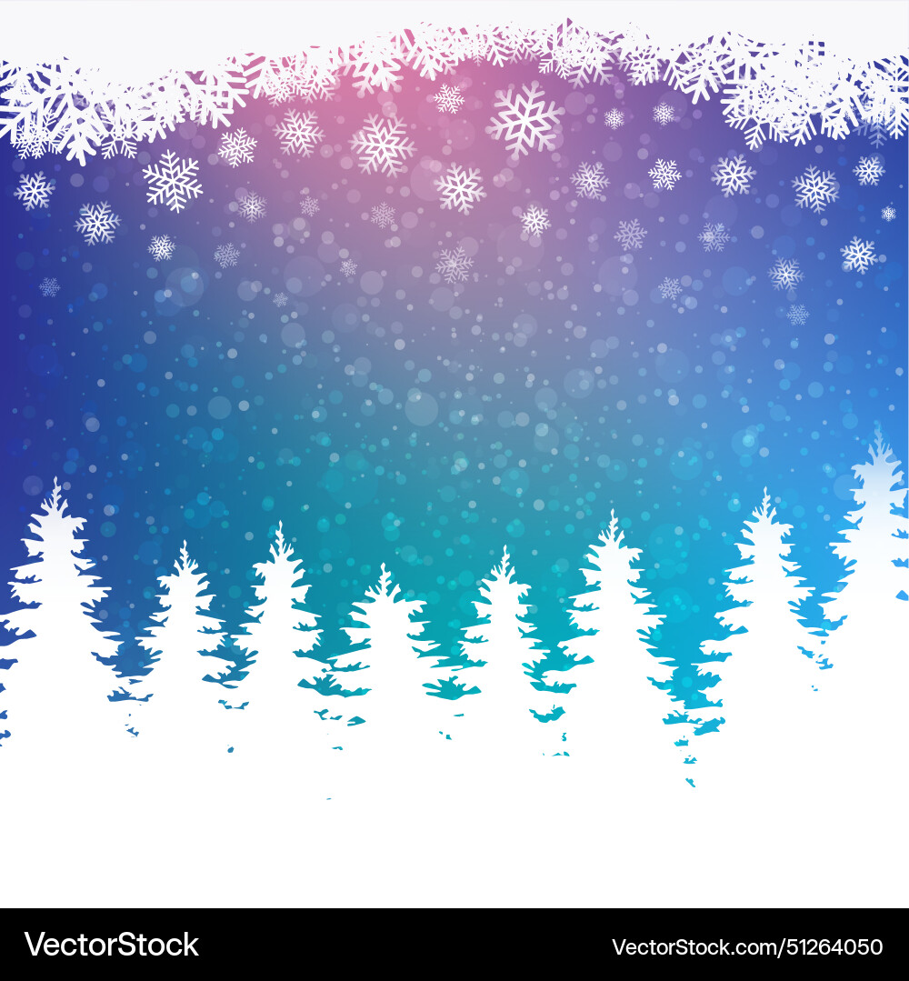 Colorful winter snowy background Royalty Free Vector Image