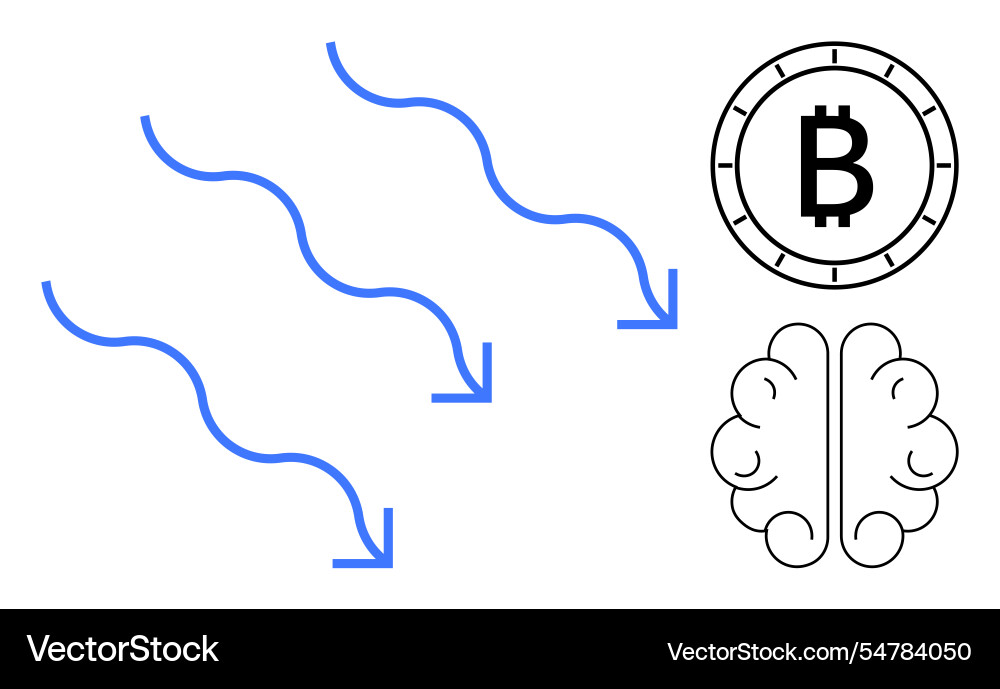 Digital transformation concept blue arrows Vector Image