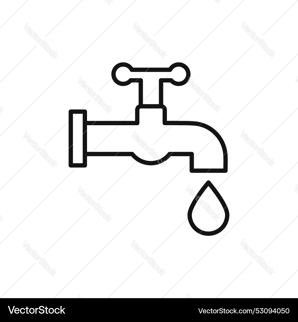 Faucet drip icon isolated on white background Vector Image