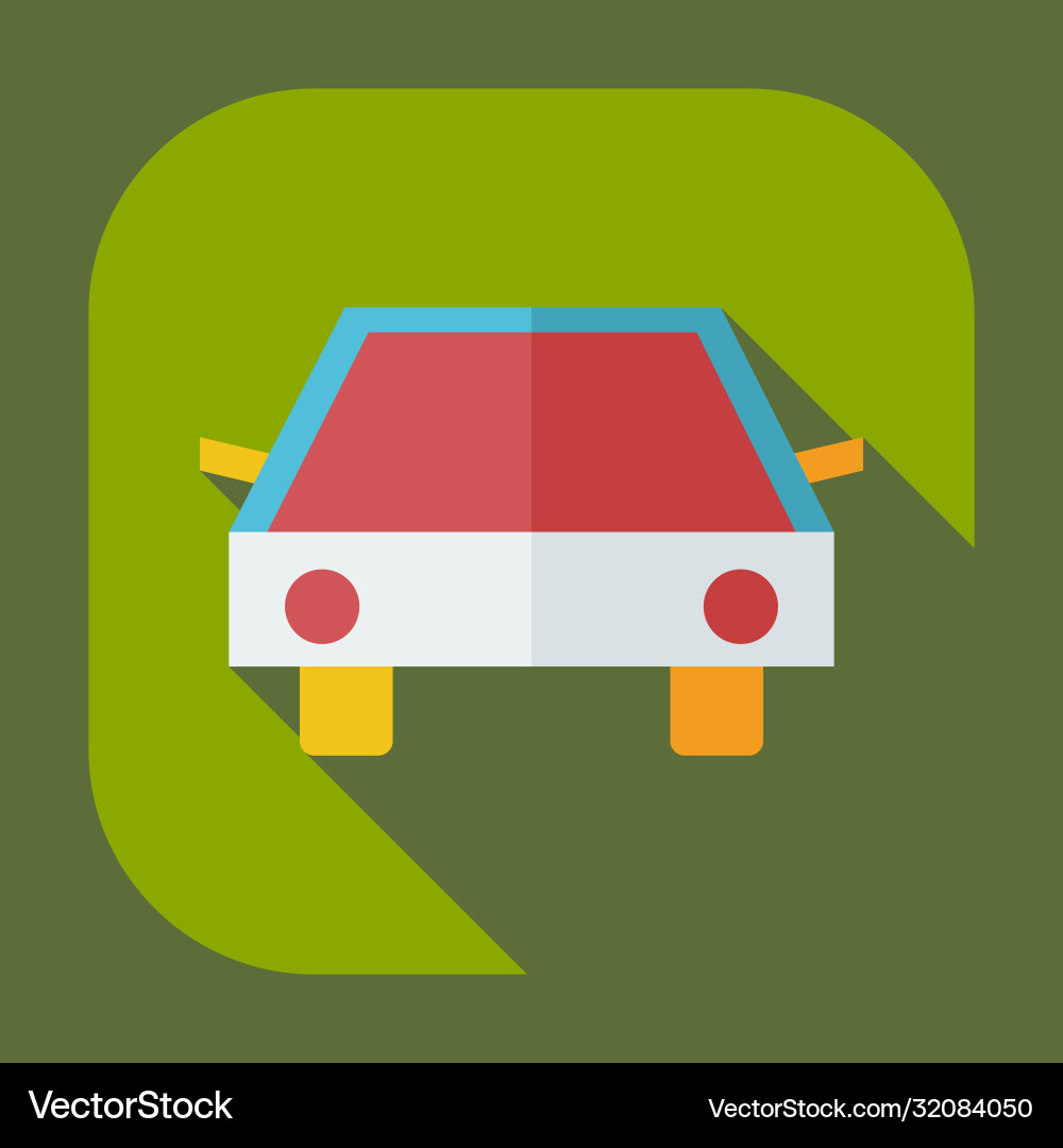 Flat modern design with shadow icons car Vector Image