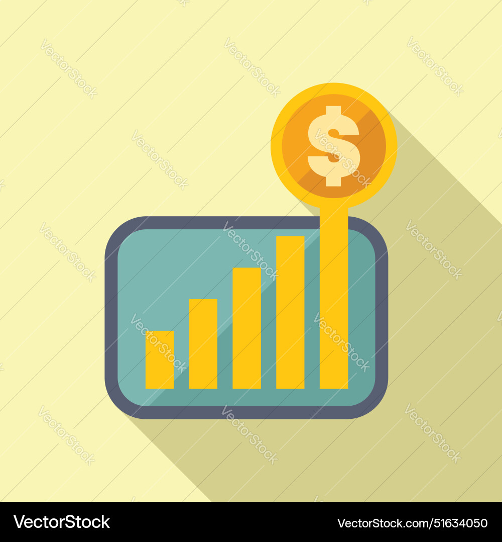 Growing business graph showing increasing profit Vector Image