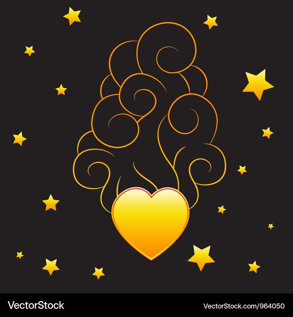Heart with smoke Royalty Free Vector Image - VectorStock