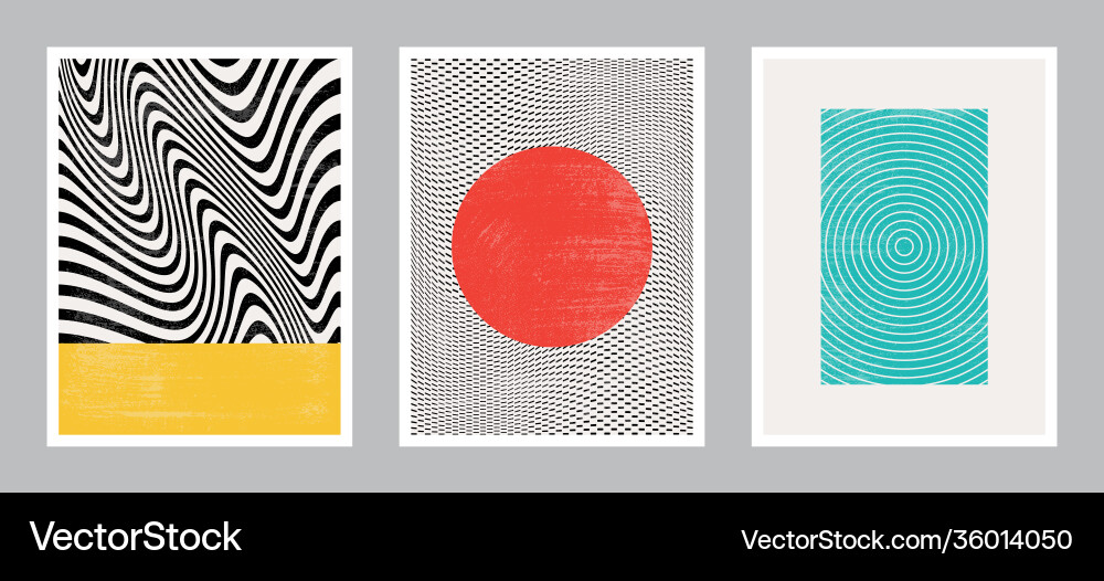 Modern poster art abstract wall digital Royalty Free Vector
