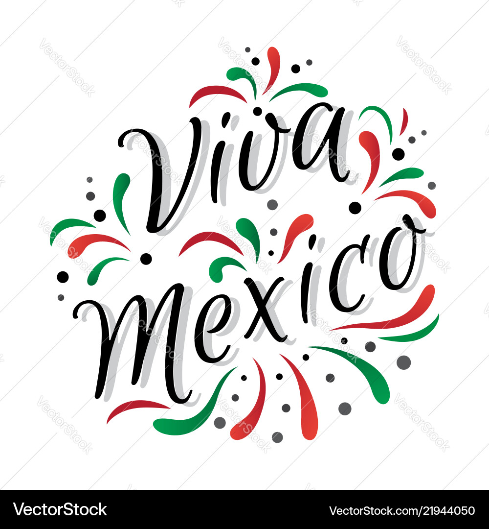 Viva Mexico Fiesta Celebration Royalty Free Vector Image