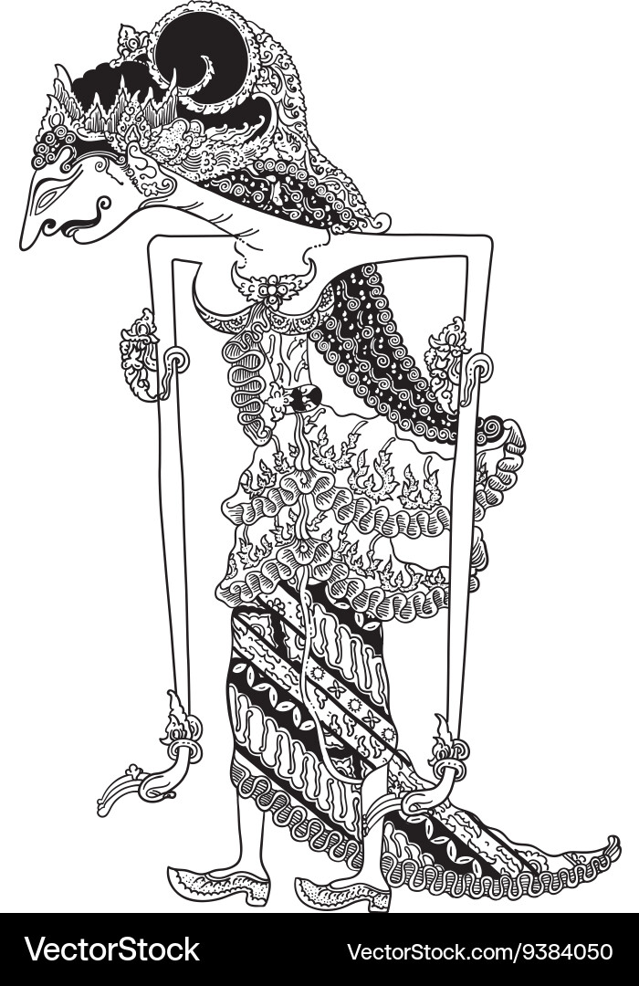 Wayang Kulit Performance Royalty Free Vector Image