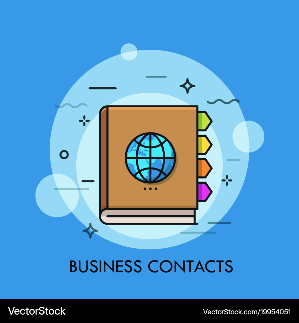Business Contacts & Global Networking Vector Image