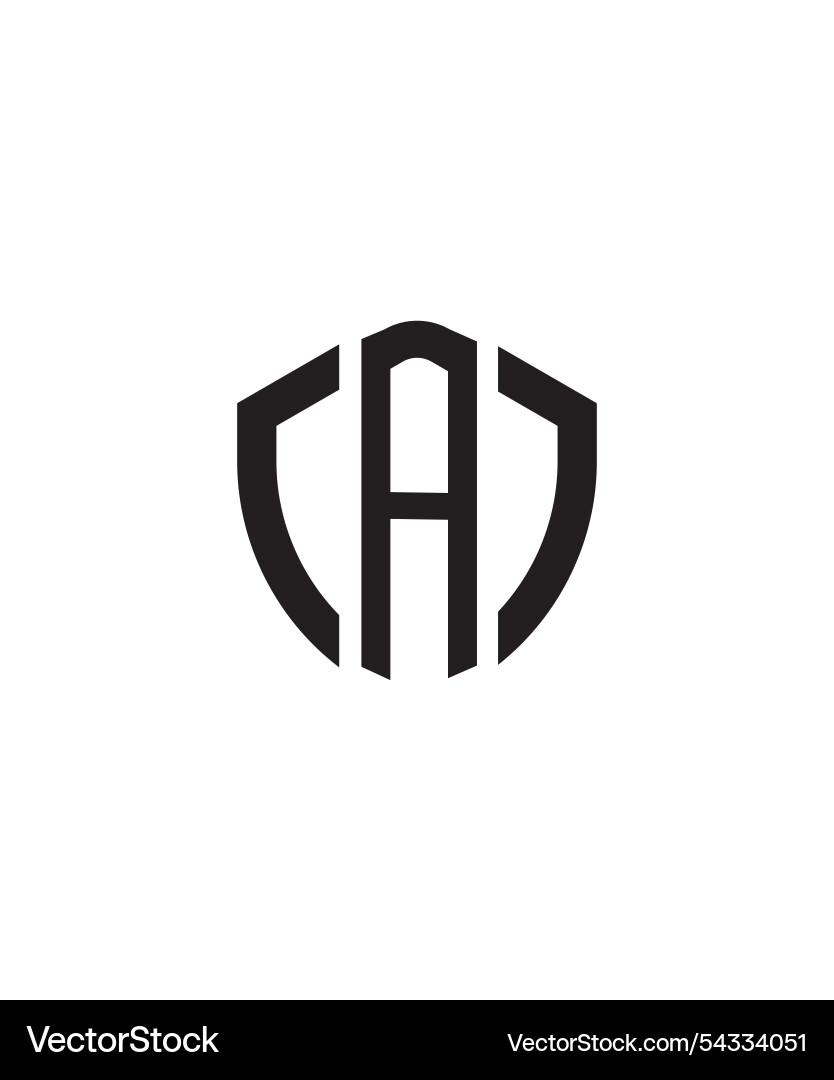 Cac letter shield logo Royalty Free Vector Image