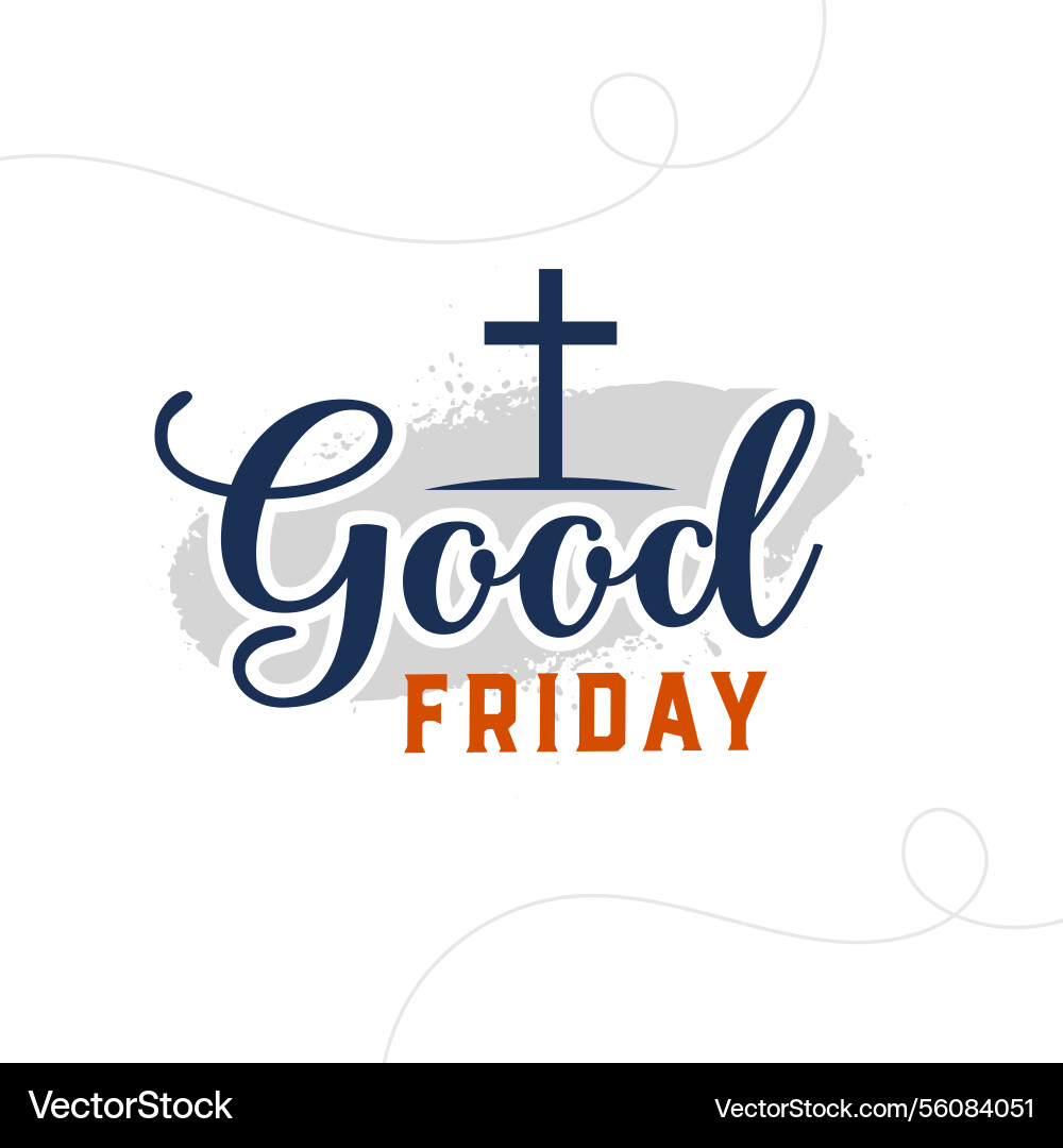 Good friday holiday white background with brush Vector Image
