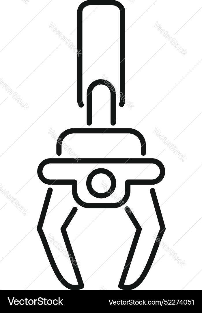 Industrial robotic arm gripping with two claws Vector Image