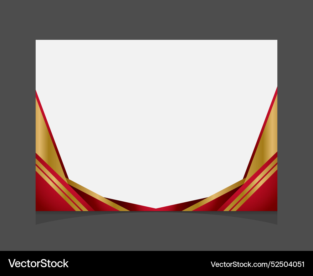 Modern elegant red and gold certificate template Vector Image