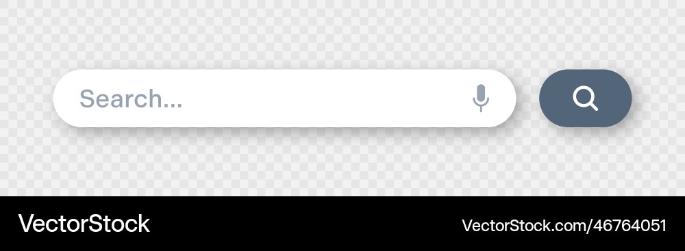 Search bar with round corners internet browser Vector Image