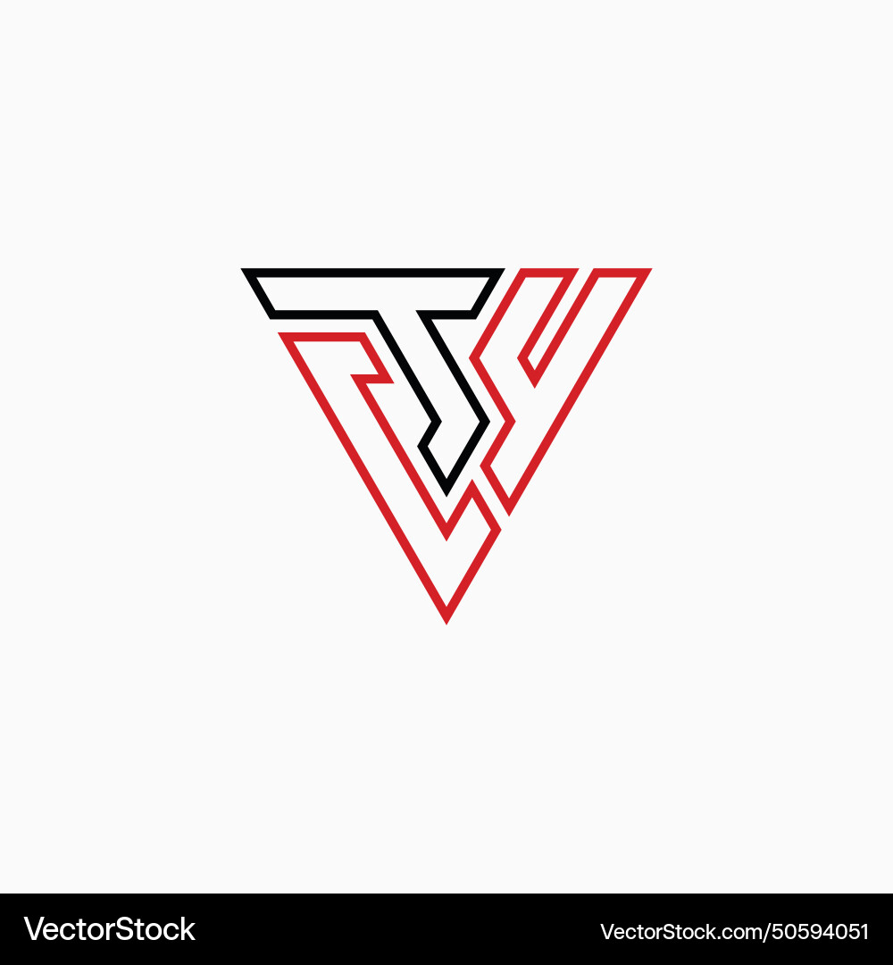 Stock letter initial ct4 or cty font line triangle