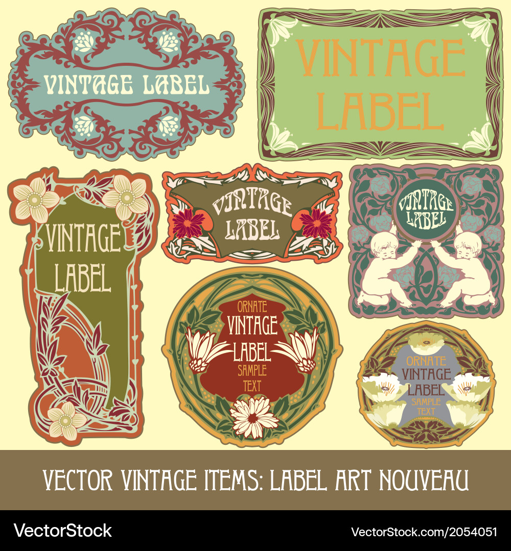 Vintage items Royalty Free Vector Image - VectorStock