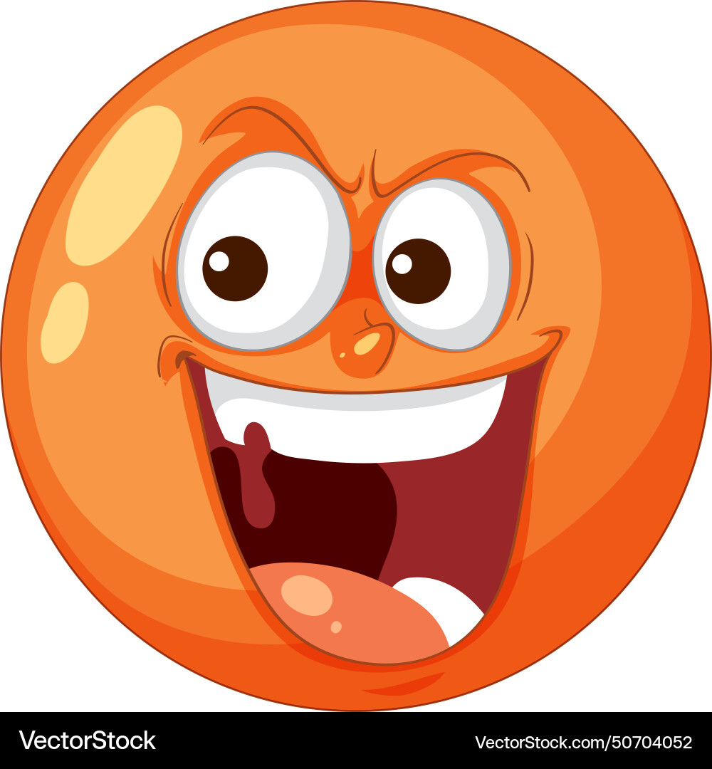 A happy orange fruit Royalty Free Vector Image