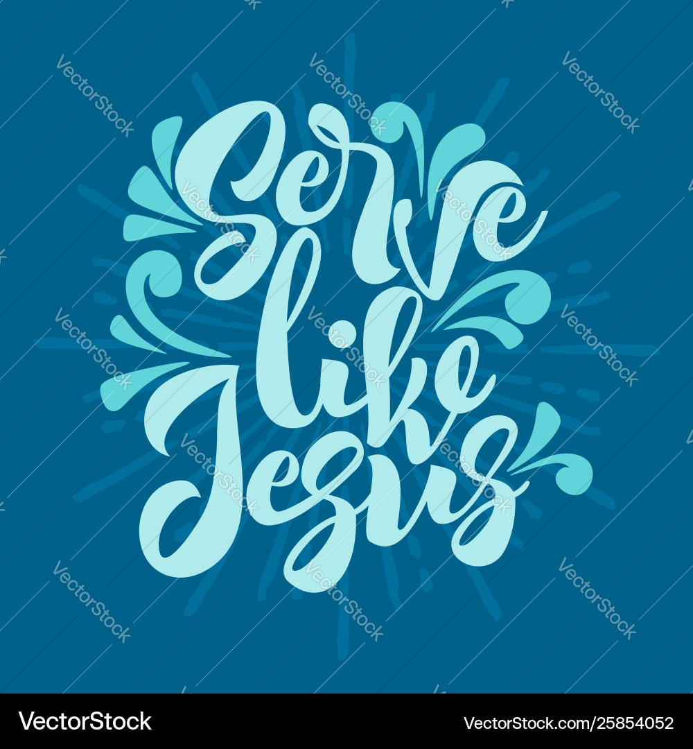 Christian typography lettering Royalty Free Vector Image