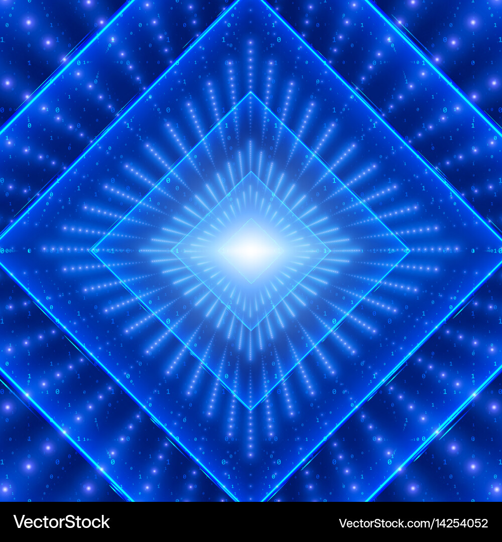 Data flow visualization square Royalty Free Vector Image